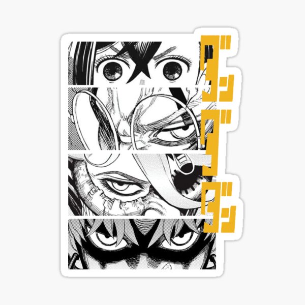 "Dandadan Anime Eyes w/ Kaji" Sticker for Sale by mecha-gnome | Redbubble