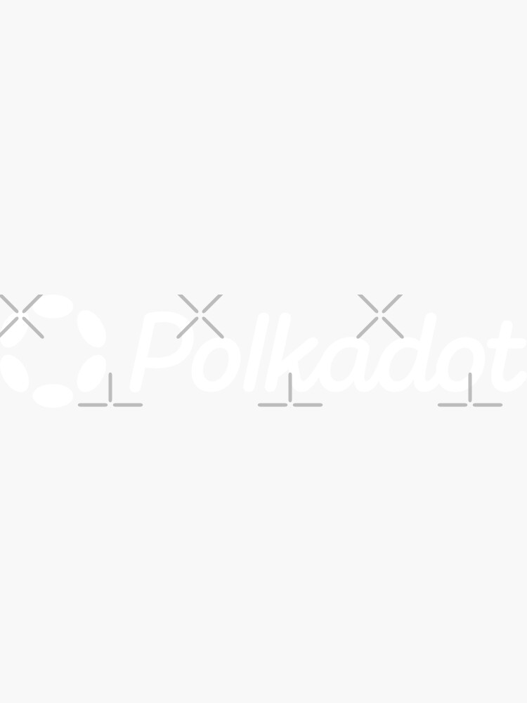 "Polkadot DOT Crypto Altcoin - Clean Horizontal White Logo with White ...