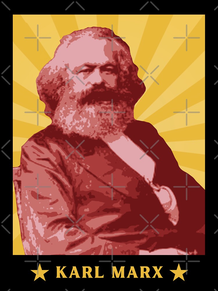 "Retro Karl Marx Portrait" Sticker for Sale by BluebellPainter | Redbubble
