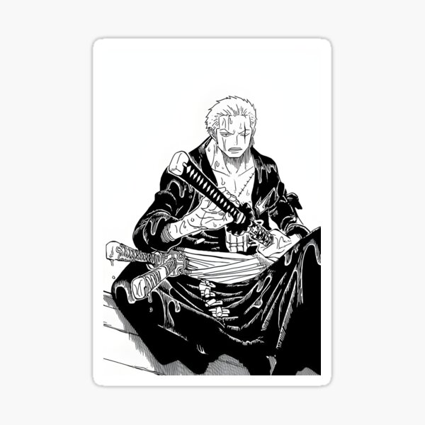 "Roronoa Zoro " Sticker for Sale by Thebestindesign | Redbubble