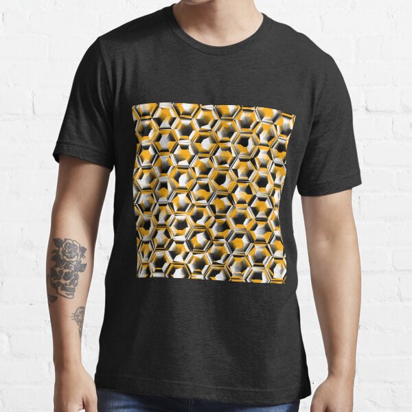 "complex yellow-gold black and white Escher type designs in hexadecimal ...