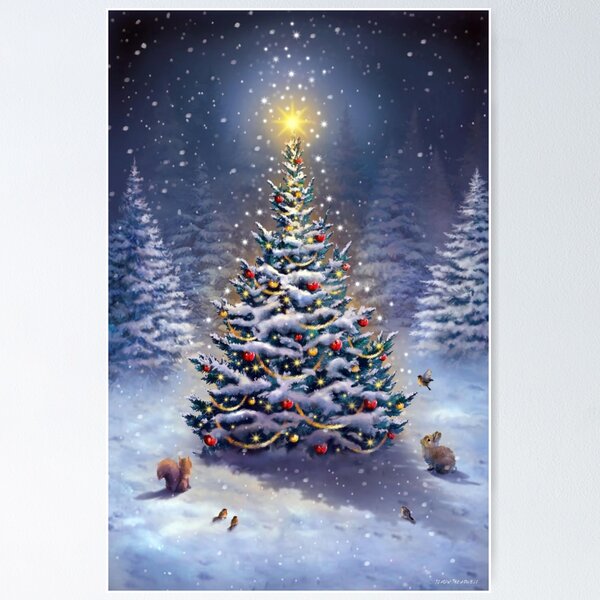 "Large Christmas tree - Christmas collection" Poster by Olympusika ...