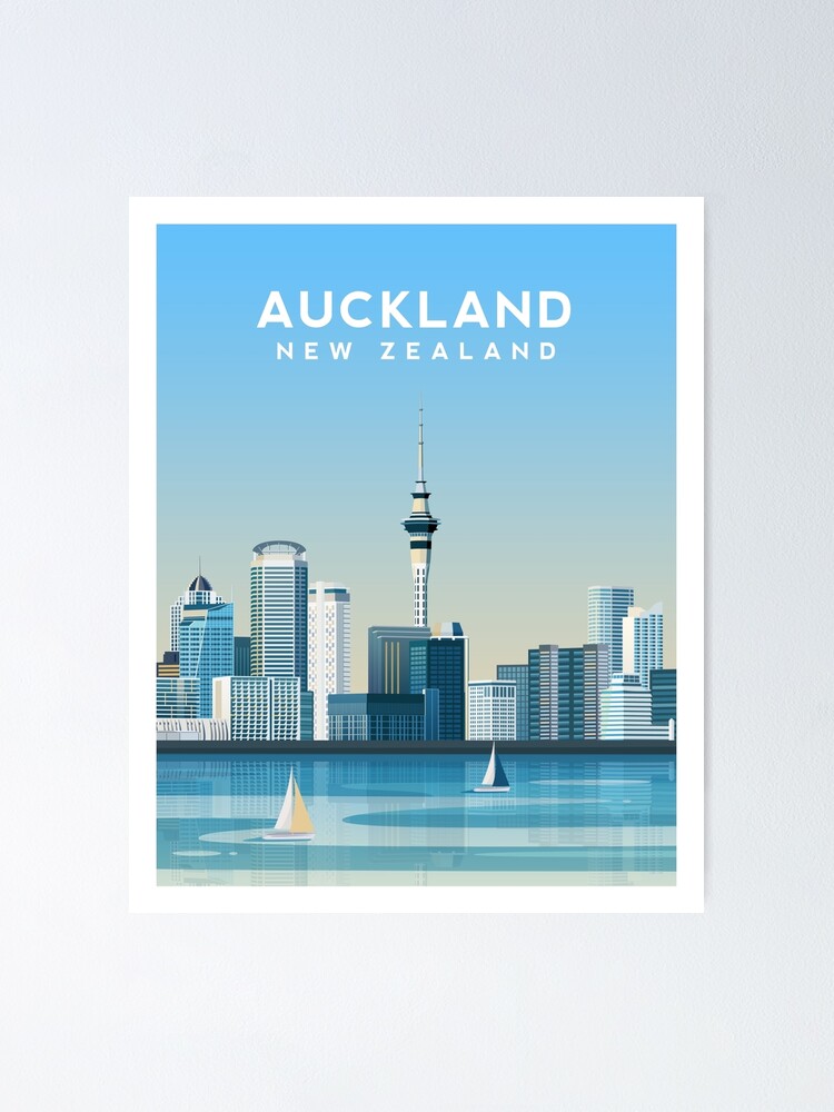"Auckland, New Zealand - Sky Tower Cityscape" Poster for Sale by ...