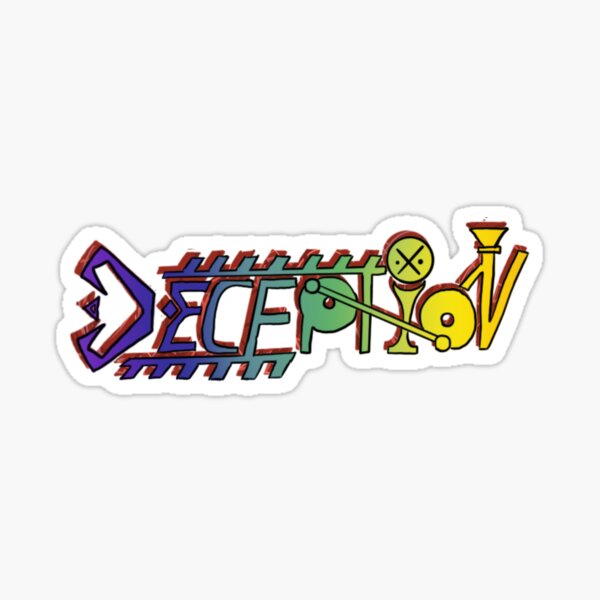 "Deception title" Sticker for Sale by Mystqry | Redbubble