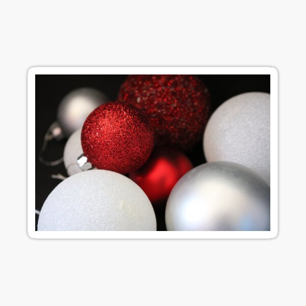 Red Baubles Stickers | Redbubble