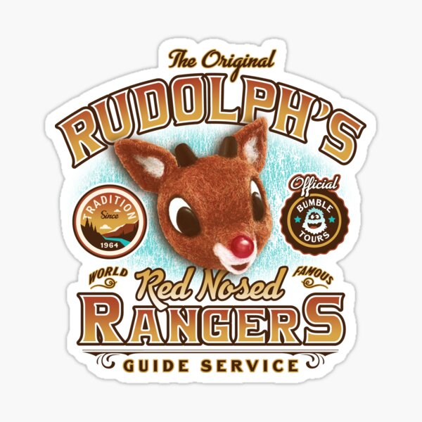 "Rudolph's Red Nosed Rangers" Sticker for Sale by timshawlstudio ...