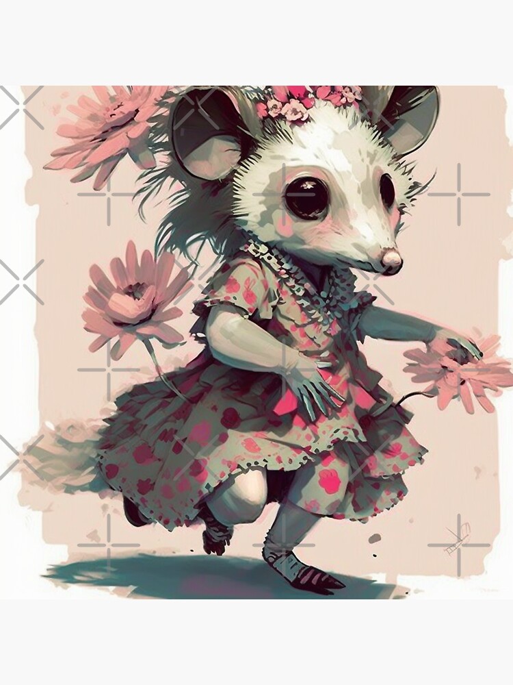"Cute Opossum sticker" Sticker for Sale by swangastudio | Redbubble