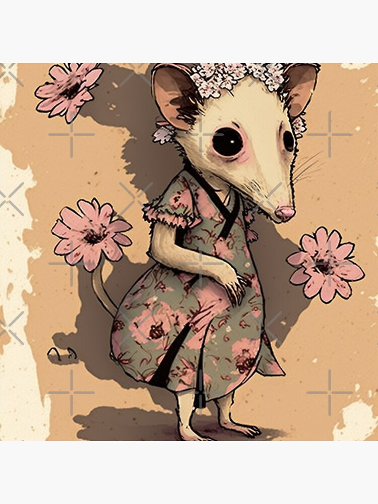 "Cute Opossum sticker" Sticker for Sale by swangastudio | Redbubble