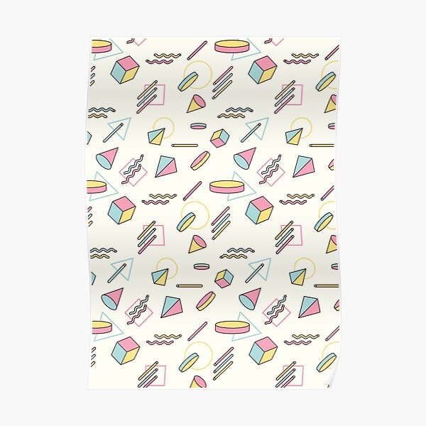 "The 90's (Shapes)" Poster by Stevenmono | Redbubble