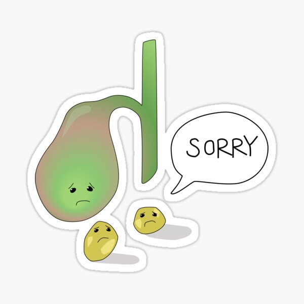 "sad gallbladder" Sticker for Sale by minnesotarae | Redbubble