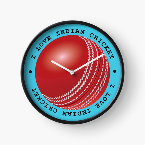 "I Love Indian Cricket" Clock for Sale by SaShaCreations | Redbubble