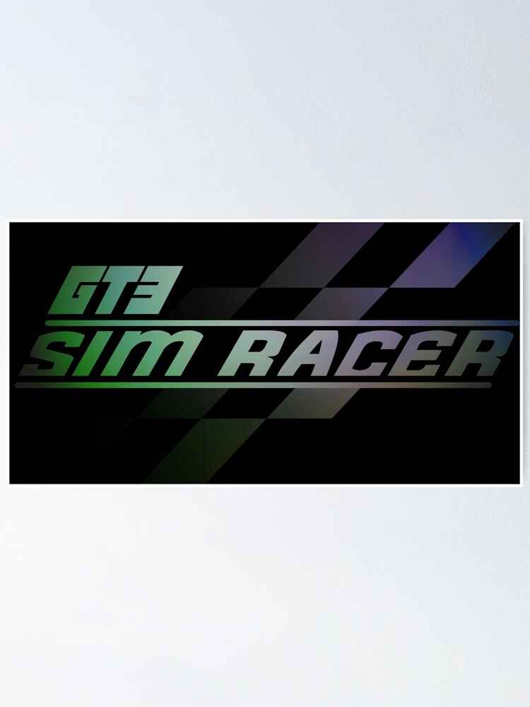 "Sim racing or sim racer checkered flag for simracing" Poster for Sale ...