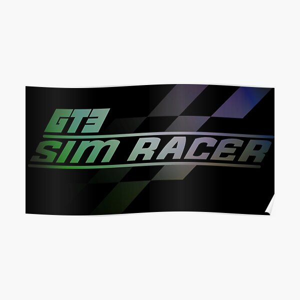 "Sim racing or sim racer checkered flag for simracing" Poster for Sale ...