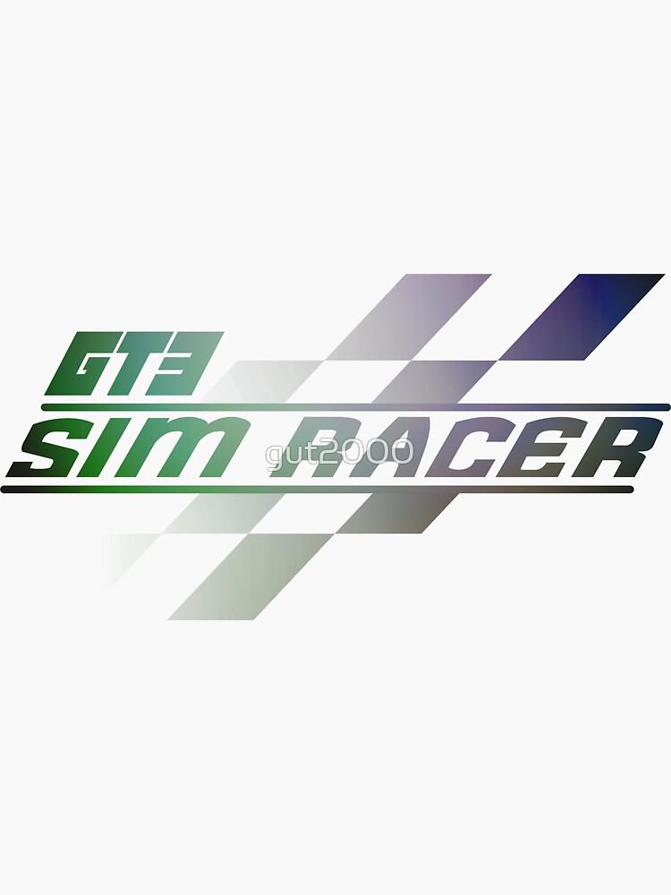 "Sim racing or sim racer checkered flag for simracing" Sticker for Sale ...