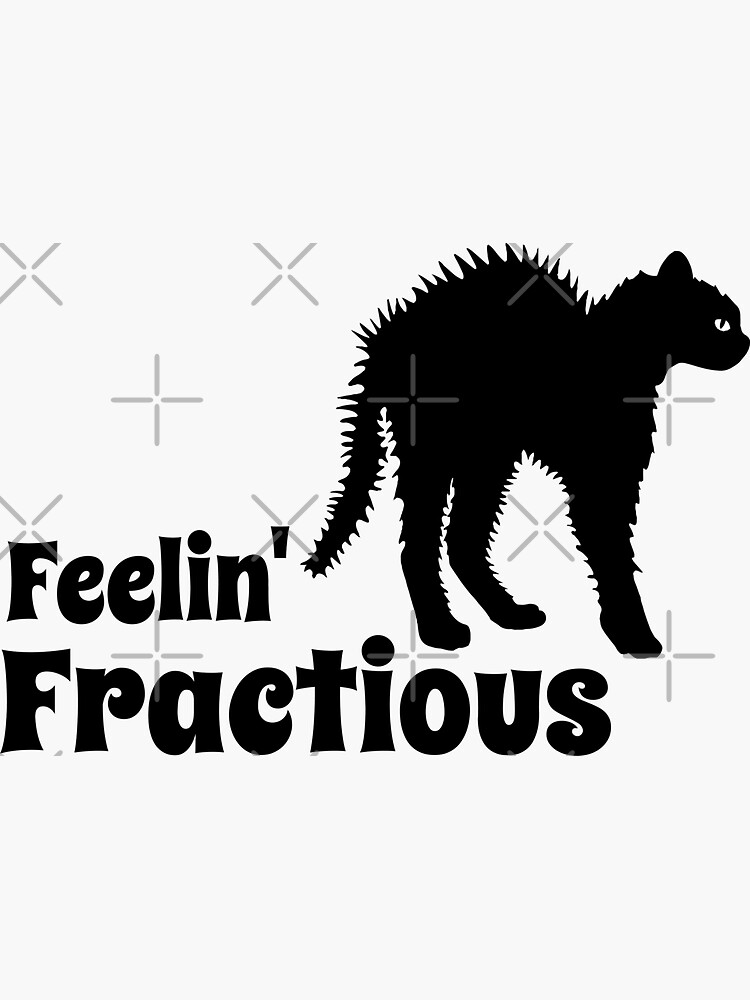 "Feeling Fractious, Feral Angry Cat, Veterinary Medicine Gift" Sticker ...