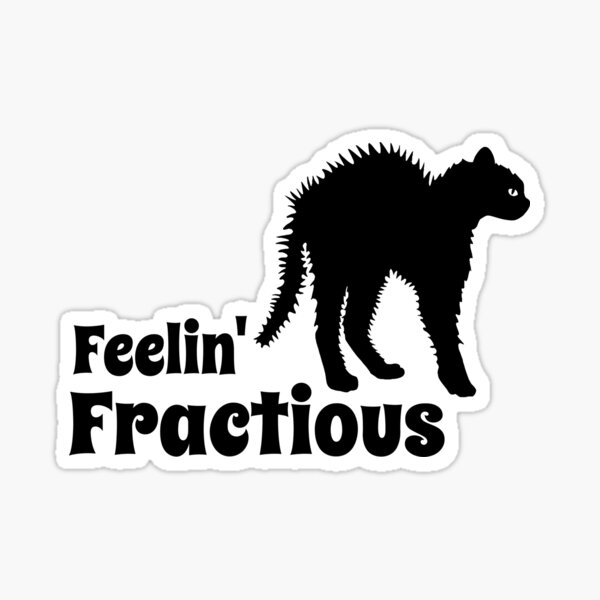 "Feeling Fractious, Feral Angry Cat, Veterinary Medicine Gift" Sticker ...
