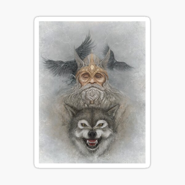 "Odin" Sticker for Sale by DREAMBEYONDART | Redbubble
