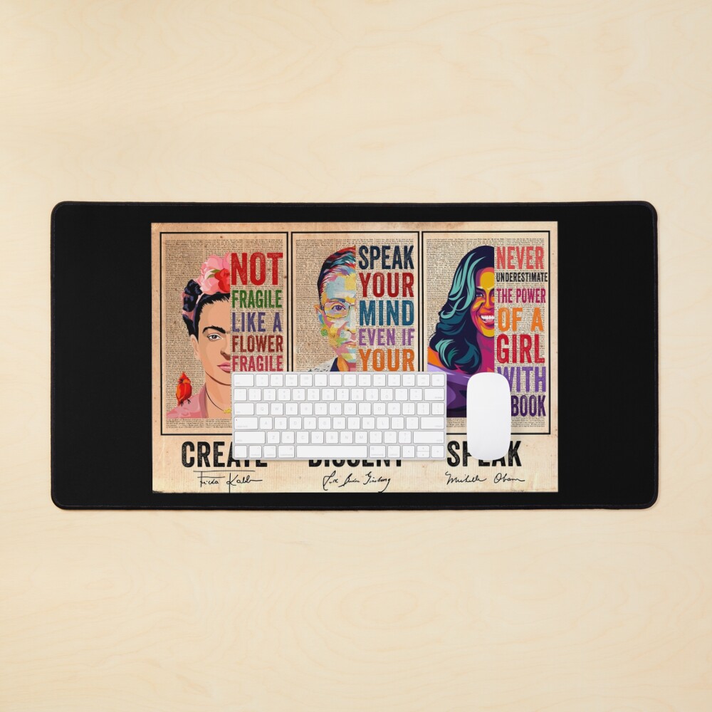 "Create Frida Kahlo Dissent Ruth Bader Ginsburg Speak Michelle Obama ...