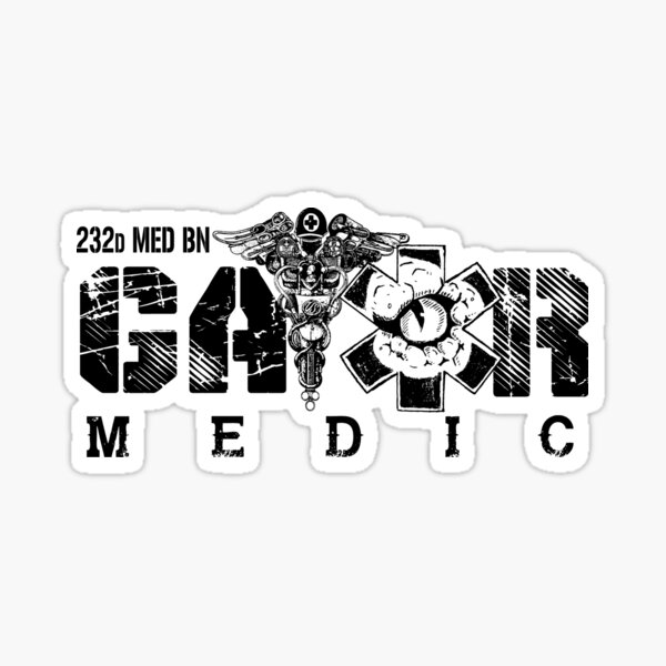 "Gator Medic" Sticker for Sale by SoldierMedic68w | Redbubble