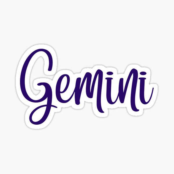 "Gemini Zodiac Sign Lettering" Sticker for Sale by Hellofriendco ...