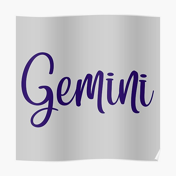 "Gemini Zodiac Sign Lettering" Poster for Sale by Hellofriendco | Redbubble