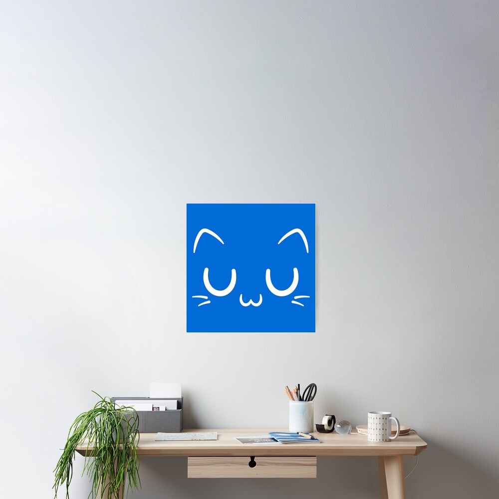 Cat Face Uwu Emoticon Poster For Sale By Chonkitty Redbubble