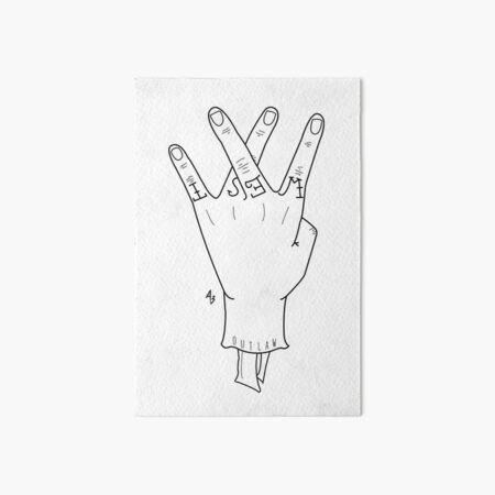 "West Side Hand Sign" Art Board Print by AleBoz | Redbubble