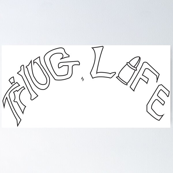 "Thug Life Tattoo" Poster for Sale by Alessandro Bozzoni | Redbubble
