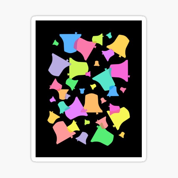 "Bell Ringing - CONFETTI BELLS" Sticker for Sale by SuzySuperlative ...