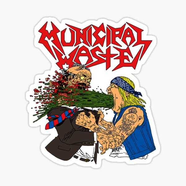"Municipal Waste is an American crossover thrash band" Sticker for Sale ...