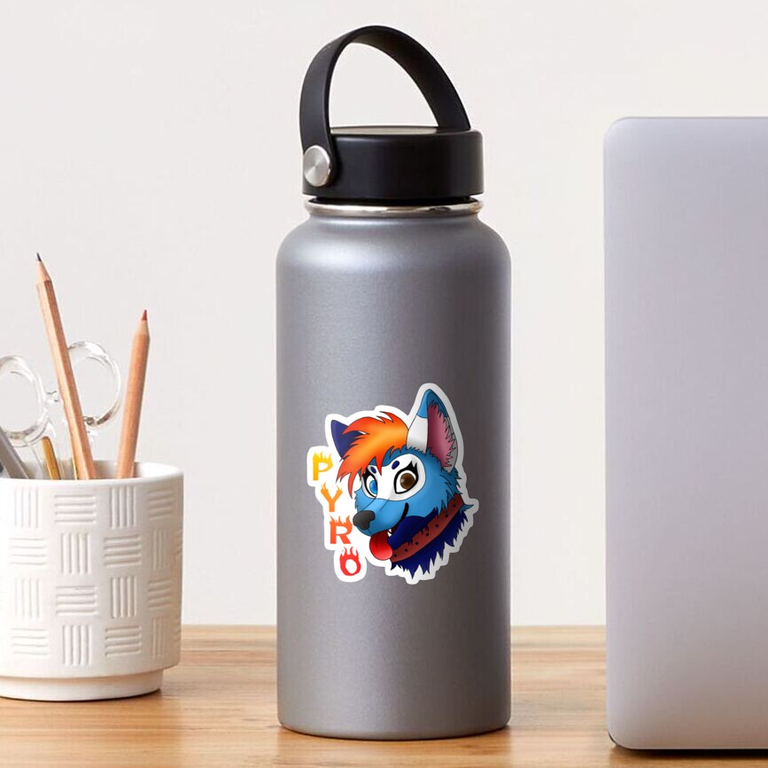 "Pyro Head Logo" Sticker for Sale by Wolf-Den-Artist | Redbubble