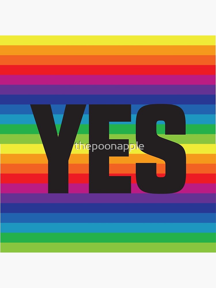 "YES" Poster by thepoonapple | Redbubble