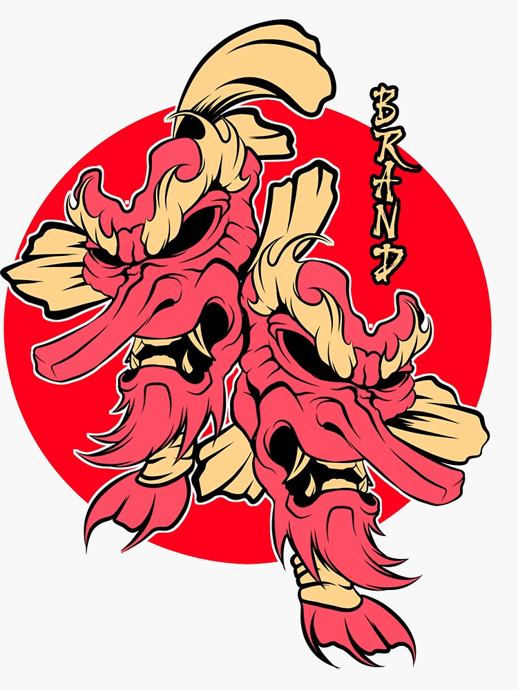 "Japanese tengu " Sticker for Sale by FRXSTYLE01 | Redbubble