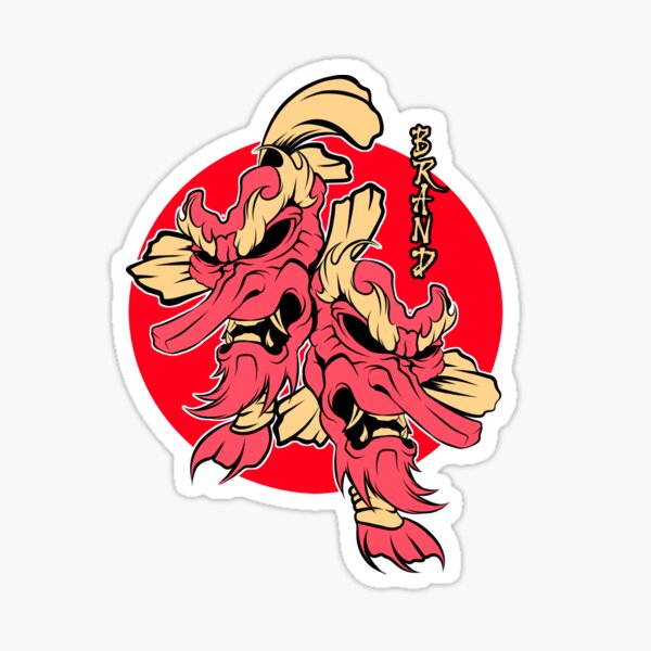 "Japanese tengu " Sticker for Sale by FRXSTYLE01 | Redbubble