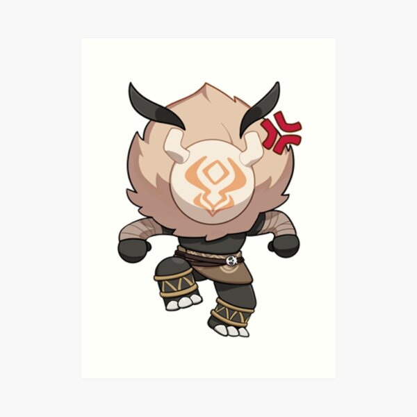 "Hilichurl and Hydro Slime Genshin Impact Thoma Hilichurl" Art Print ...