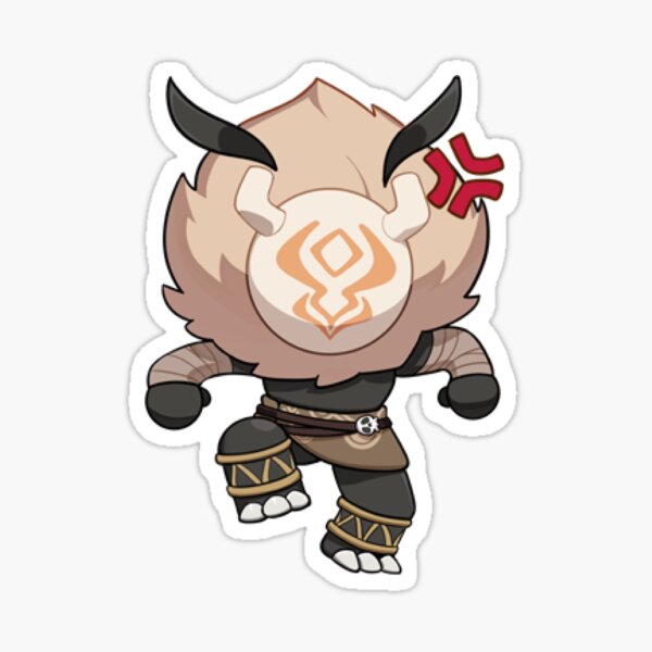 "Hilichurl and Hydro Slime Genshin Impact Thoma Hilichurl" Sticker for ...