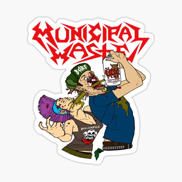 "Municipal Waste is an American crossover thrash band" Sticker for Sale ...