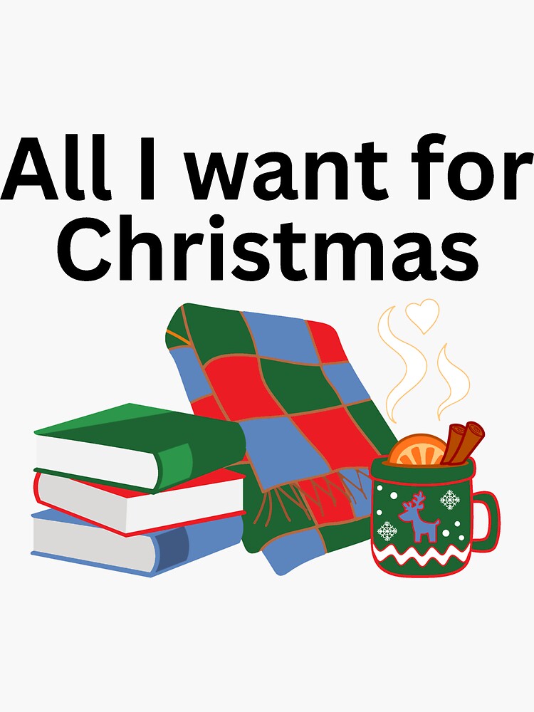 "My Christmas List." Sticker for Sale by novel-witch | Redbubble