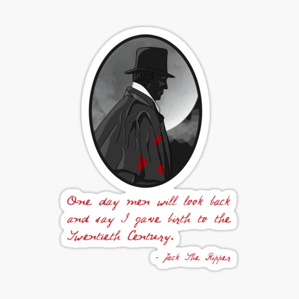 "Jack the Ripper Portrait Quote" Sticker for Sale by rott515 | Redbubble