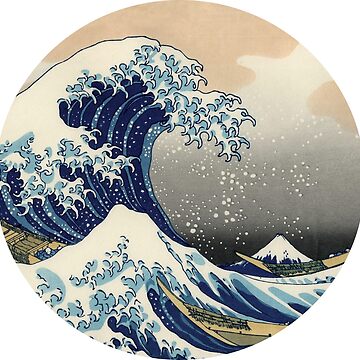 "Hokusai wave" Sticker for Sale by Morgane-fairy | Redbubble