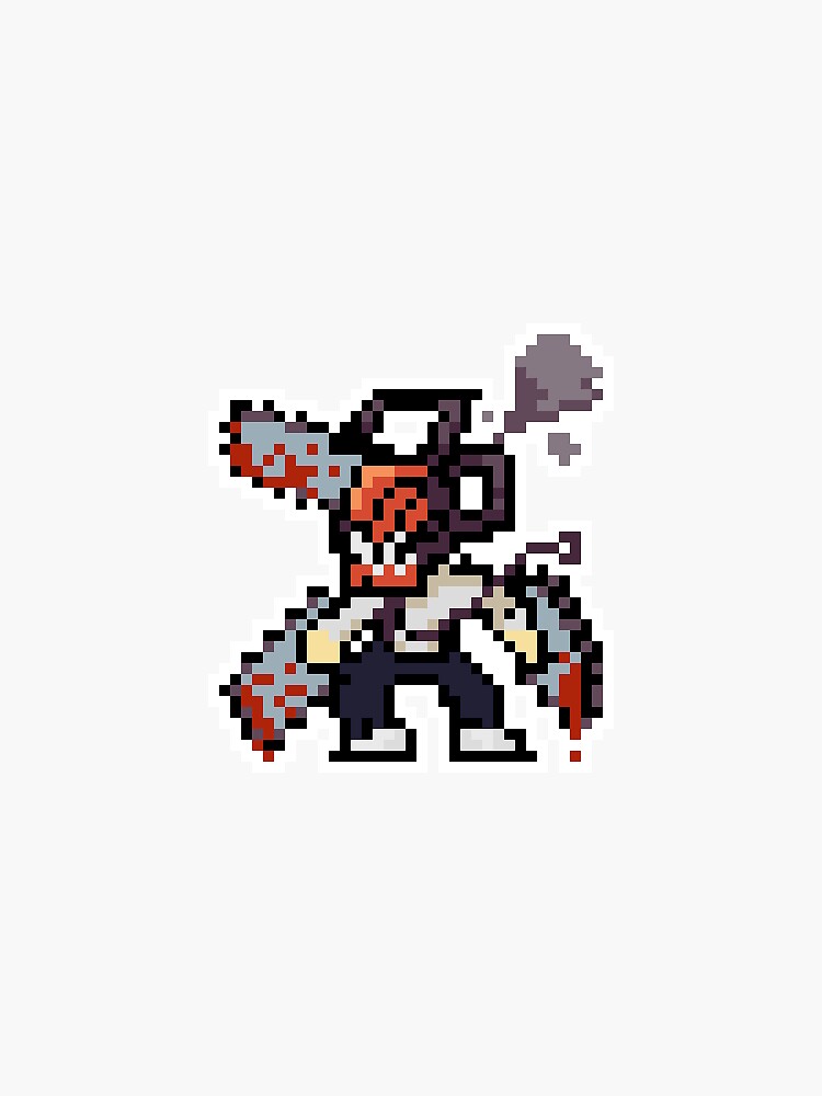 "8-bit Chainsaw Man" Sticker for Sale by StickySquare | Redbubble