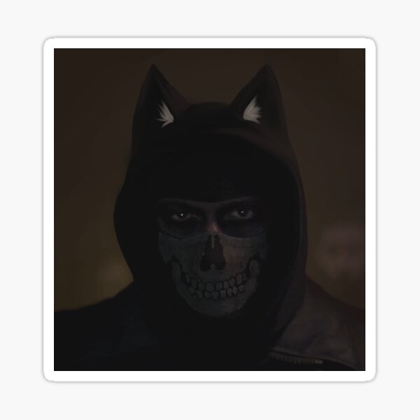 "catboy ghost (unmasked)" Sticker for Sale by cautism | Redbubble