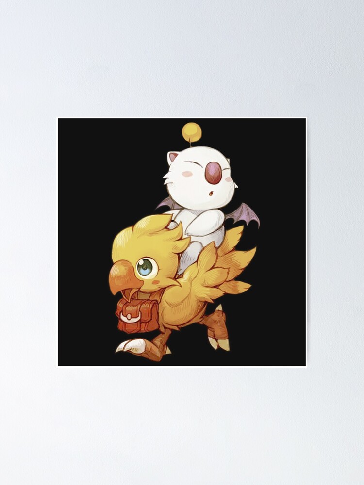 "Chocobo Riding Moogle Final Fantasy" Poster for Sale by Final ...