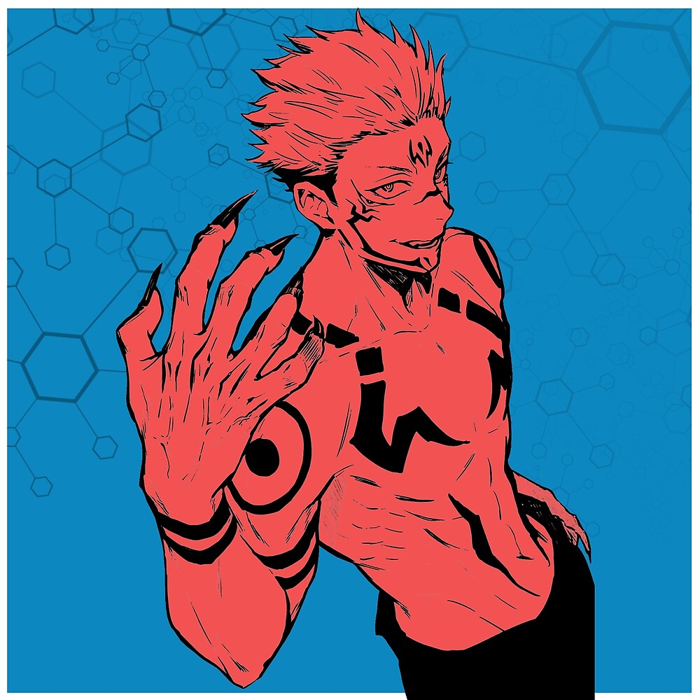 "Ryomen Sukuna - The King Of Curses Design From Jujutsu Kaisen in Red ...