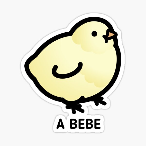 "A BEBE Chick" Sticker for Sale by birdhism | Redbubble