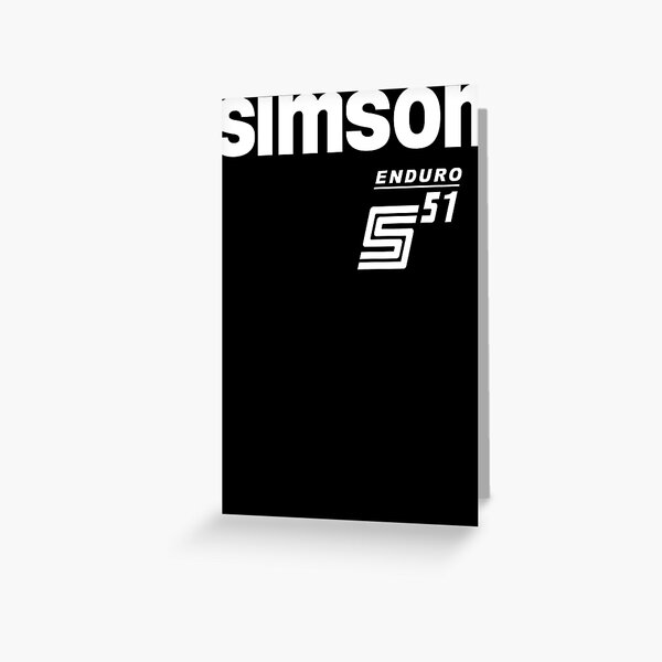 "Simson S51 Enduro logo " Greeting Card for Sale by MarkBradford ...
