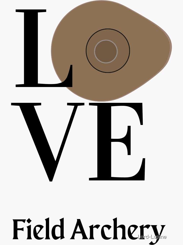 Love Field Archery Sticker For Sale By Lord Lupine Redbubble