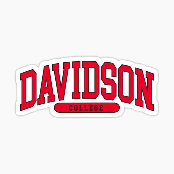 "davidson - college font curved" Sticker for Sale by scollegestuff ...