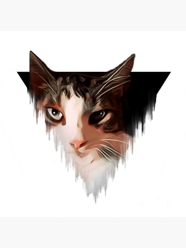 "Cat in a triangle" Sticker for Sale by Piija | Redbubble