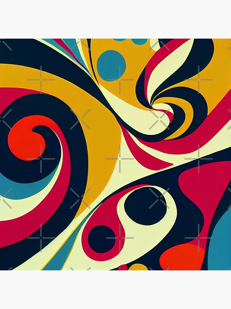 "Retro Funky Pattern 70s" Sticker for Sale by trajeado14 | Redbubble